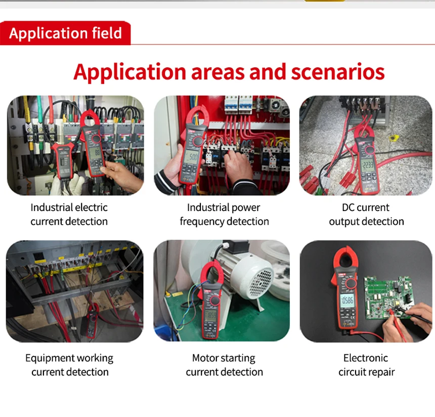 UNI-T UT206B/UT207B/UT208B Clamp Meter VFC Electrical Instruments AC/DC ...