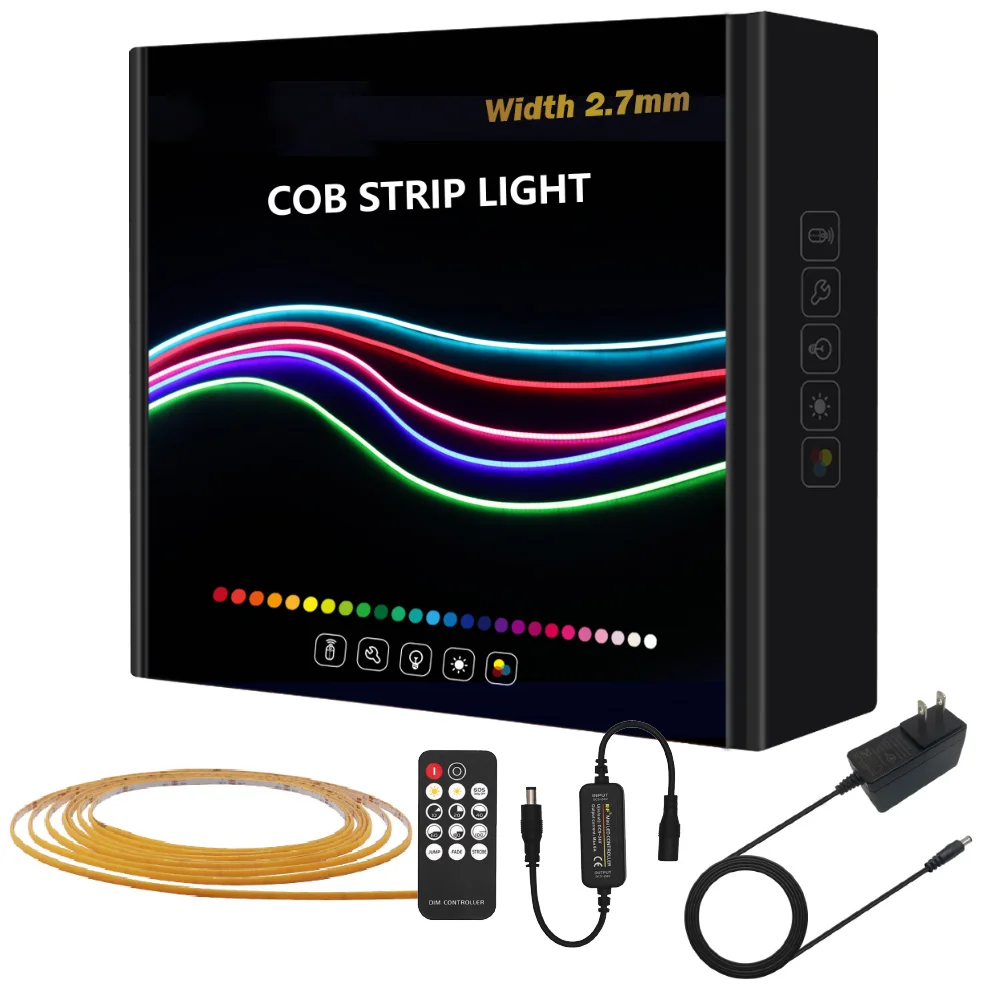 Full-Set-2-7mm-Ultra-Slim-COB-LED-Strip-Lights-480LEDs-m-Flexible ...