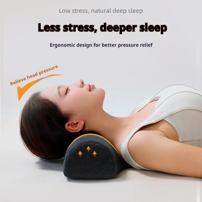 Neck Pillow Cervical Pillow Cylindrical Memory Foam Stiff Neck Pain ...