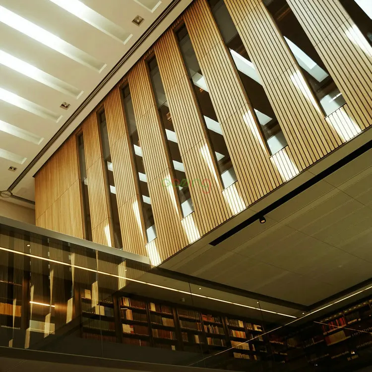 Studio Decorative Polyester Pet Wooden Slat Acoustic Panel for Wall and ...