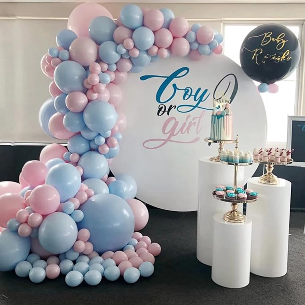 Baby-Shower-Decor-Balloons-Garland-Light-Pink-Blue-Helium-Balloon-Arch ...