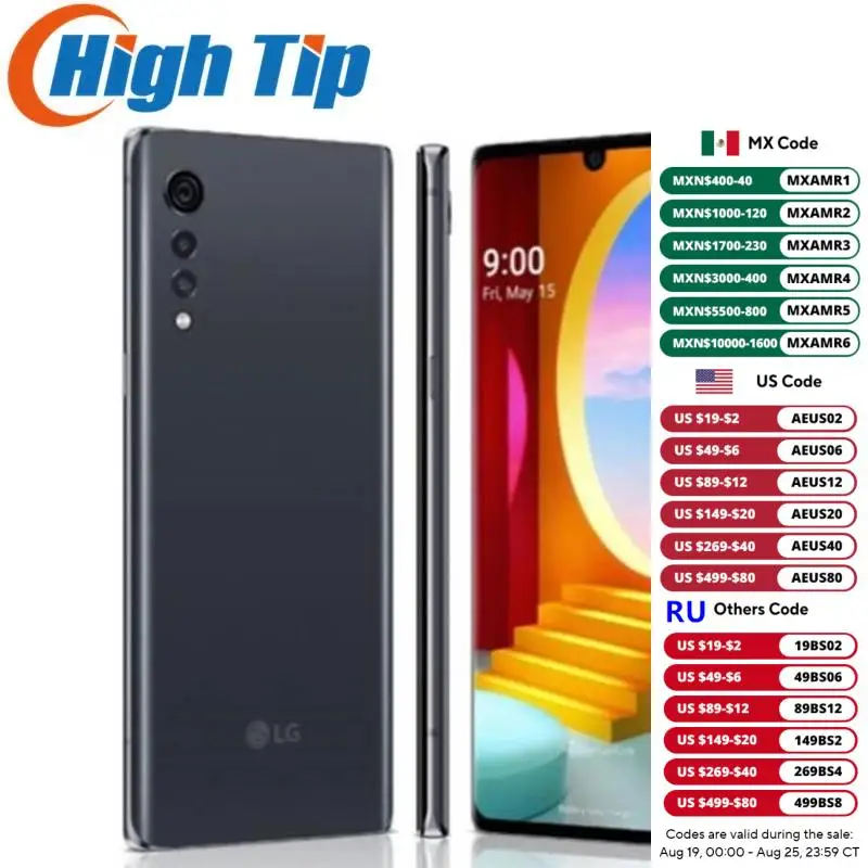 Original-Unlocked-LG-G9-5G-LM-G900N-G900TM-SmartPhone-LG-VELVET-Mobile ...