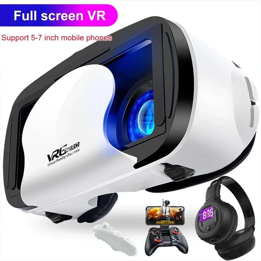 2025 New VR Headset 3D Virtual Reality Glasses 7" Stereo Headset with ...