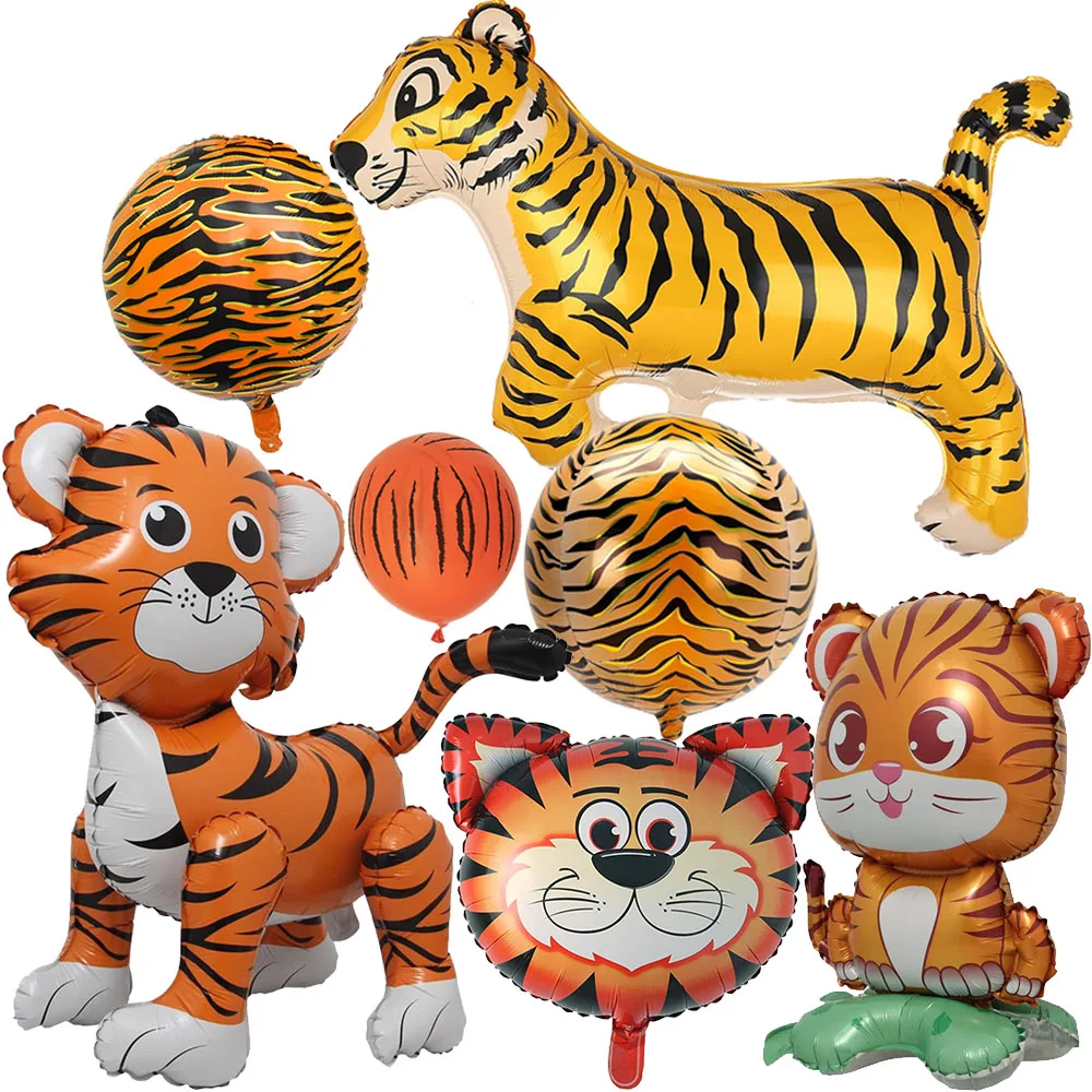 Tiger-Balloons-Printed-Animal-Pattern-Party-Balloon-Baby-Shower-Jungle ...
