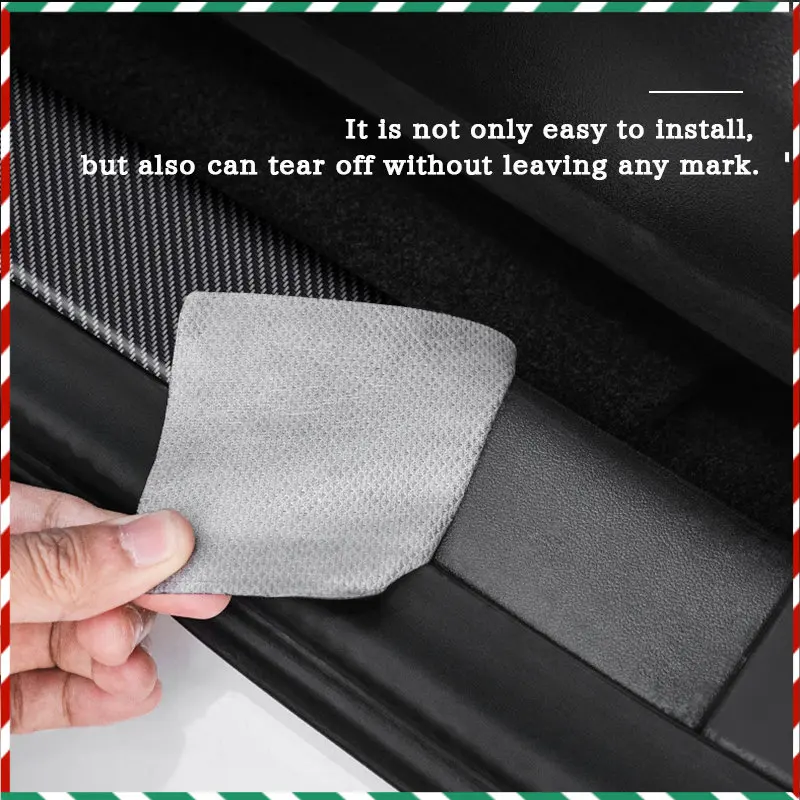 4pcs/set Car Leather Door Sill Protective For Tesla Model 3 2017 2021 ...