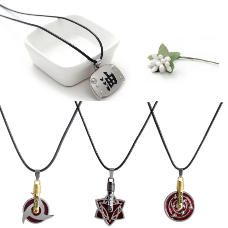 Anime Figure Metal Necklace Pendant Girls Boys Cartoon Itachi Sasuke ...