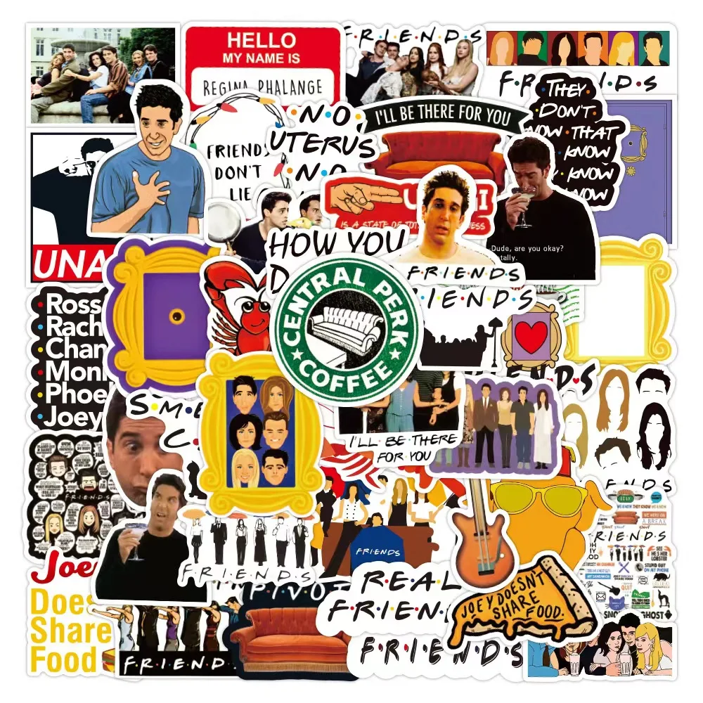 10-30-50PCS-Friends-TV-Show-Graffiti-Stickers-Toy-DIY-Decoration ...