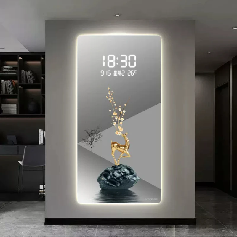 Modern-Light-Luxury-Porch-Digital-Electronic-Wall-Clock-Living-Room ...