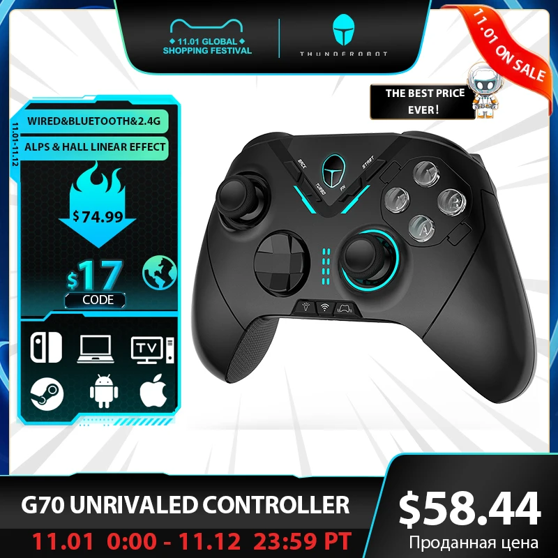 G70 Wireless Gamepad Bluetooth Dual Vibration Game Controller Nintendo ...