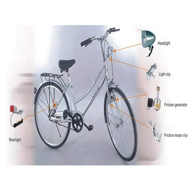 Vintage Led Tail Light Bicycle Dynamo Bike Parts LED Bicycle Dynamo
