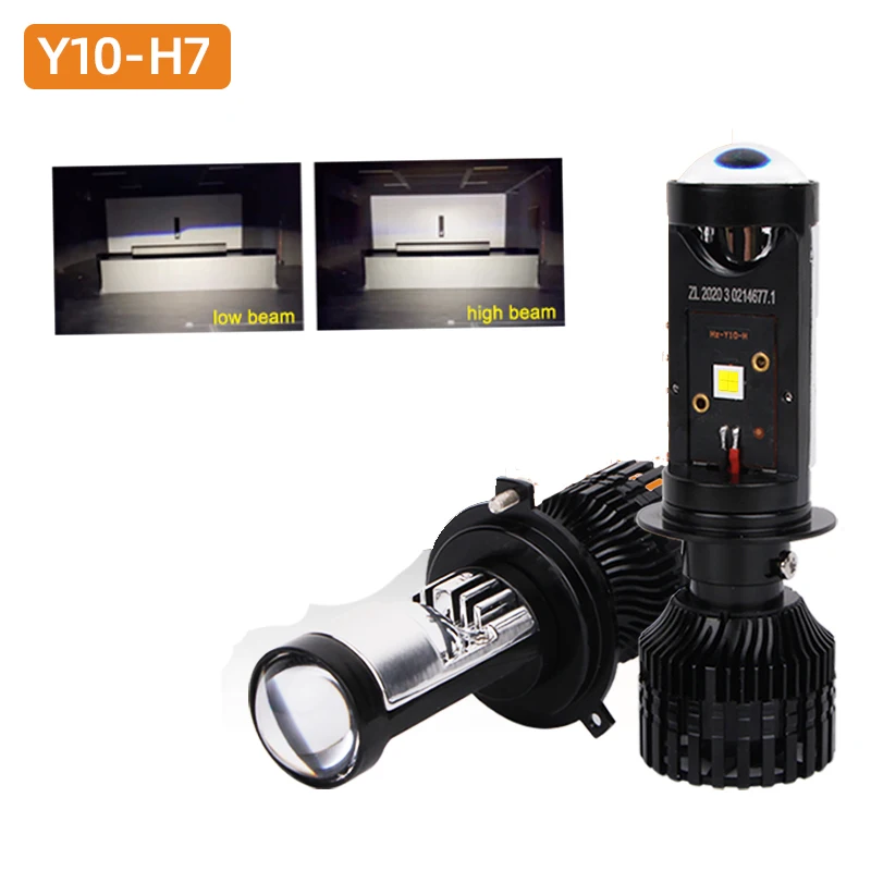 Car-Headlight-Mini-Lens-H4-H7-LED-Projector-Bulb-Canbus-Y10-70W-18000LM ...