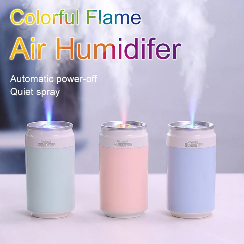 Colorful Flame Air Humidifier Purifier Usb Mini Aromatherapy Diffuser ...