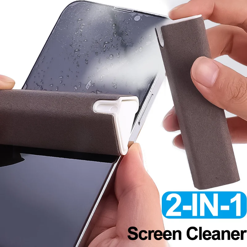 2 in 1 Microfiber Screen Cleaner Spray Bottle Set Mobile Phone Ipad ...