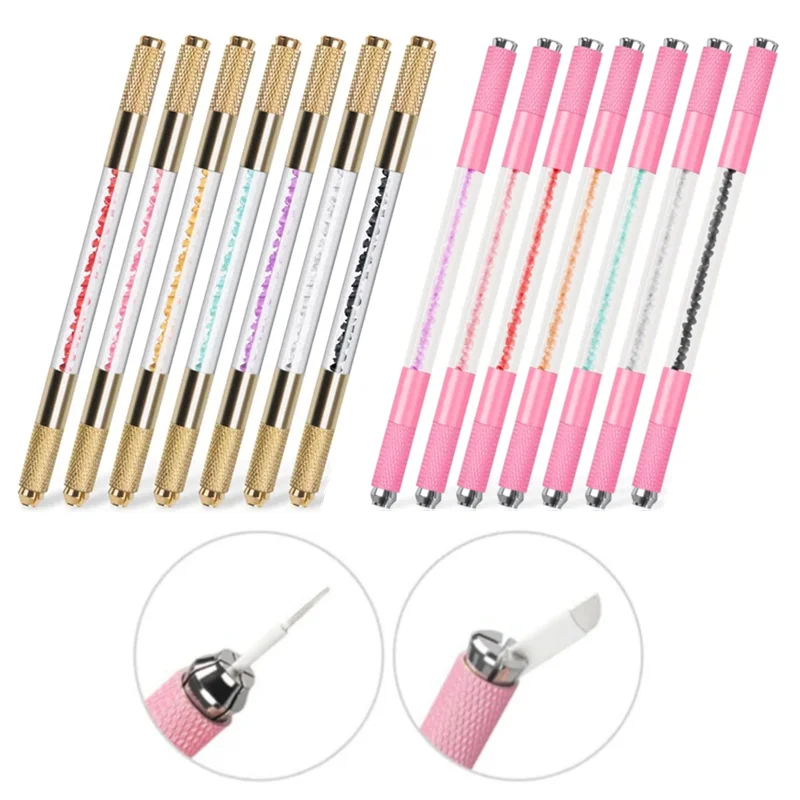 1PC Microblading Double End Crystal Acrylic Tattoo Manual Pen Permanent ...