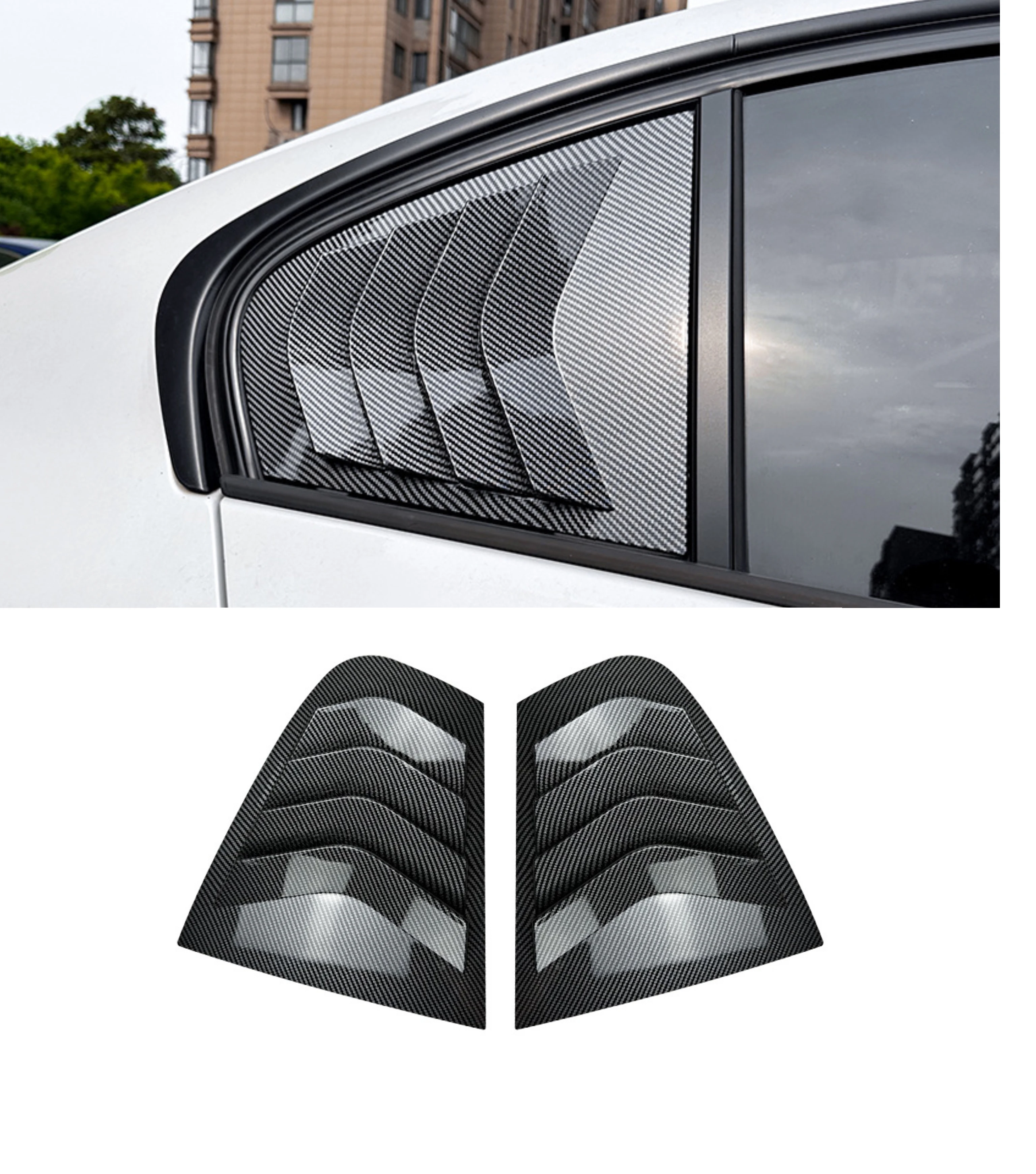 Rear-Window-Side-Vent-Shutter-Louver-Cover-Trim-For-BMW-3-Series-F30 ...