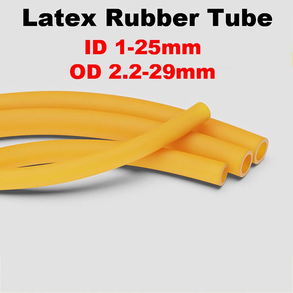 Yellow Latex Rubber Tube - High Pressure Pneumatic Air Hose ID1-25mm ...