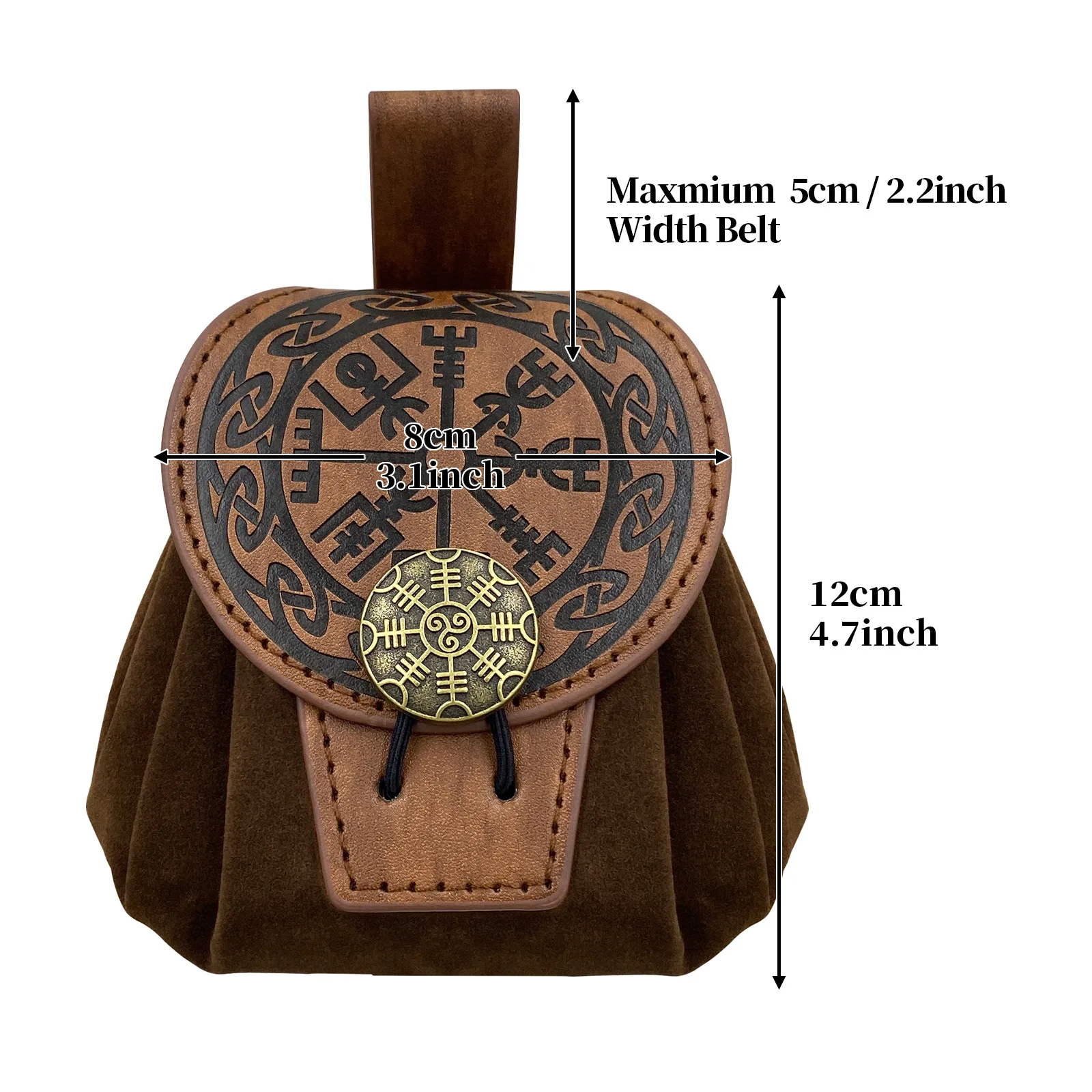 Retro Medieval Viking PU Leather Coin Purse Small Waist Belt Pouch ...