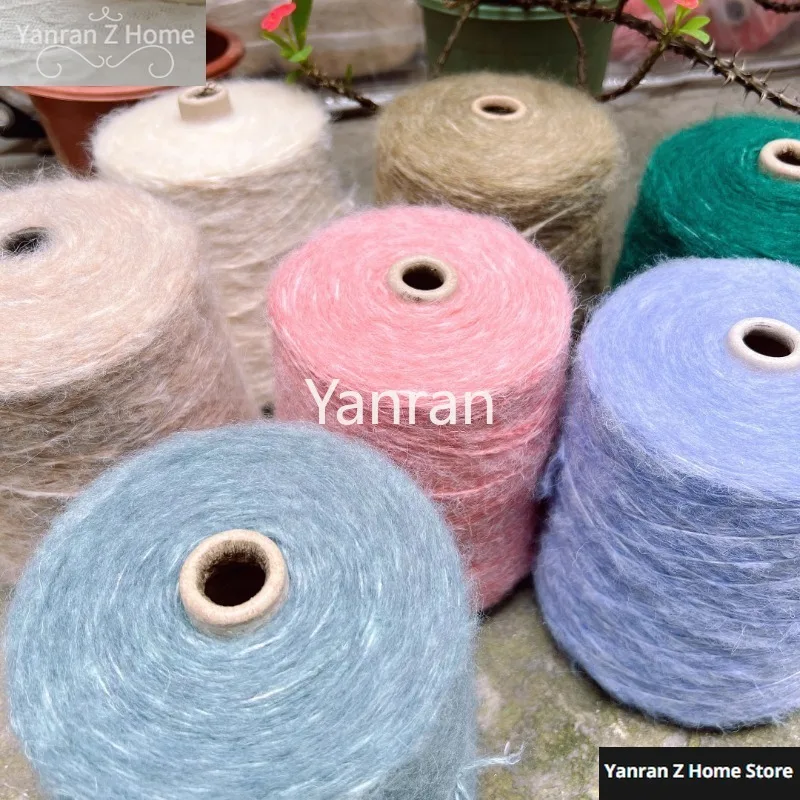 500g Smoke Spray Wool Yarn Crochet Dopamine Color Scheme 6% Alpaca Wool ...
