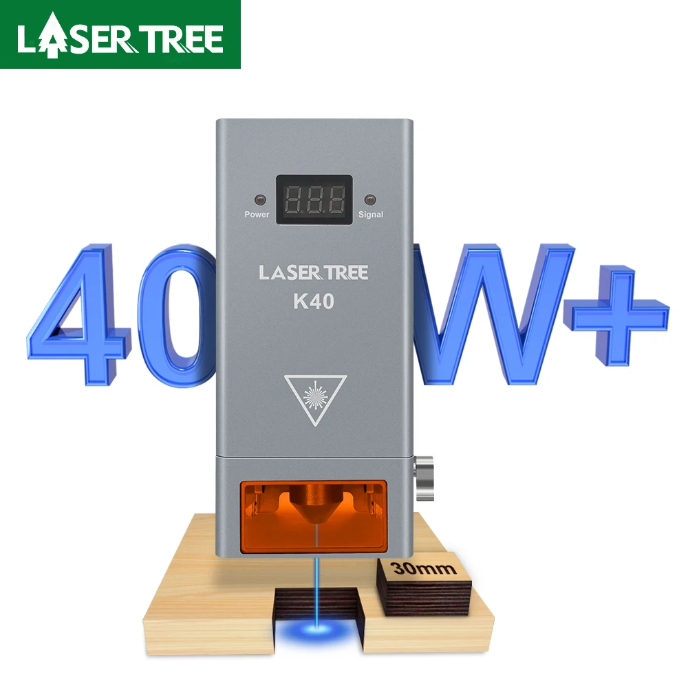 LASER TREE 20W 30W 40W Optical Power Laser Module with Air Assist 450nm ...