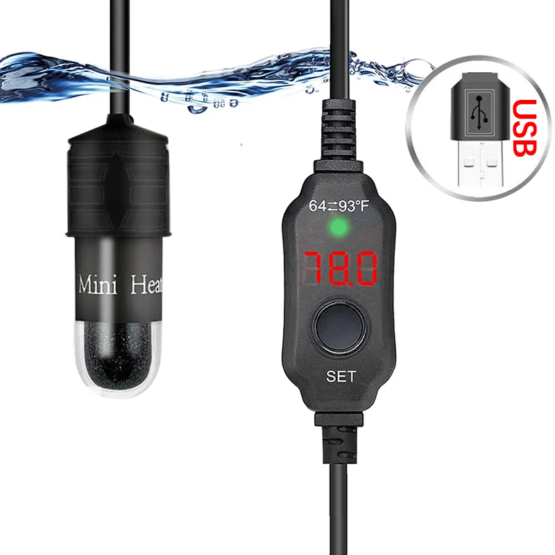 10W-Mini-Aquarium-Fish-Tank-Heater-USB-Heating-Rod-Submersible ...