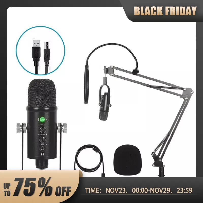 USB-Capacitive-Microphone-Set-for-Home-Computer-Recording-Game-High ...