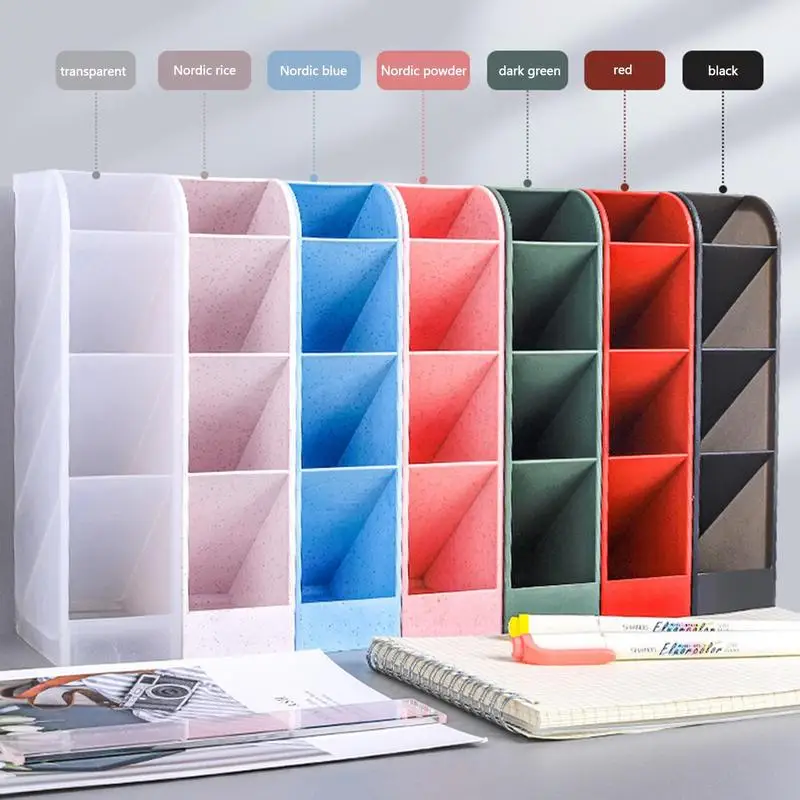 Japanese Style Desk Organizer Pen Holder Makeup Brush Storage Box for ...