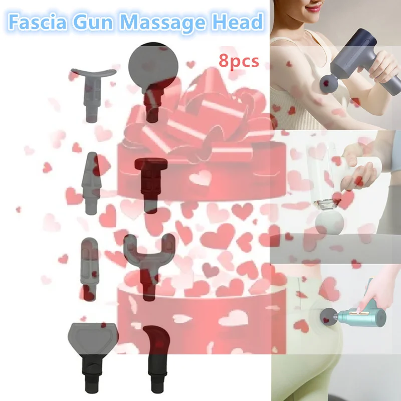 【WA】8Pcs Replacement Heads For Massage Gun Muscle Stimulator Body ...