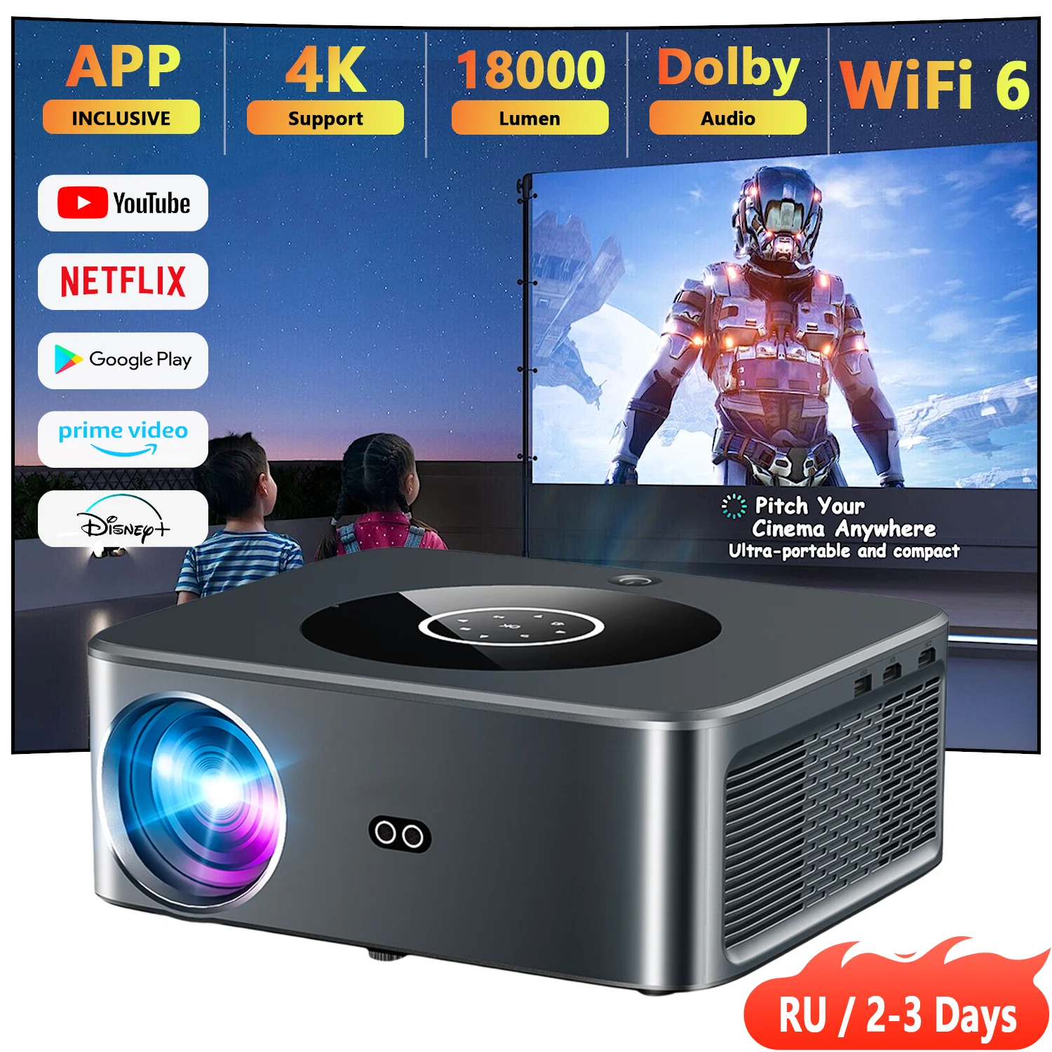 XIWBSY-Android-4K-LED-Projector-Native-1080P-800ANSI-WiFi6-Bluetooth ...