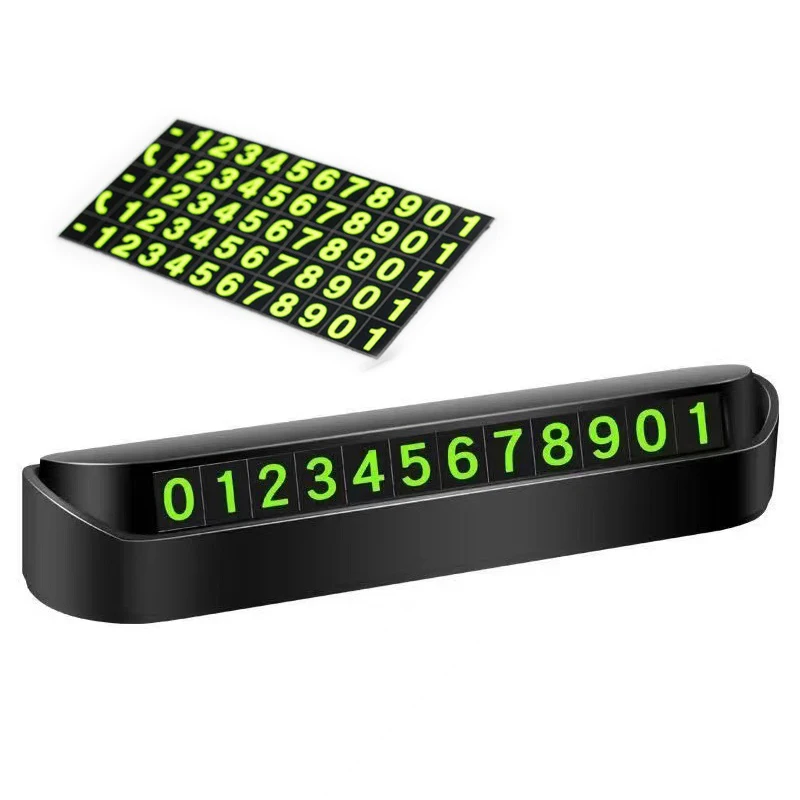 Luminous Car Temporary Parking Card Phone Number Sticker Plate for ...