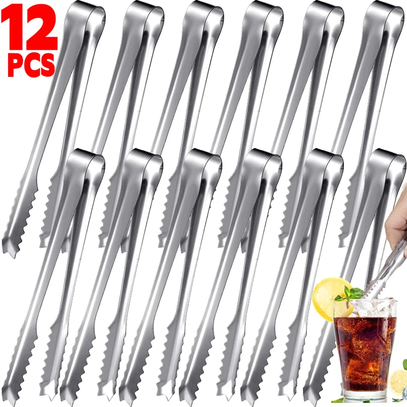Mini-Ice-Tongs-Stainless-Steel-Food-Clips-Sugar-Cubes-BBQ-Meat-Tong ...
