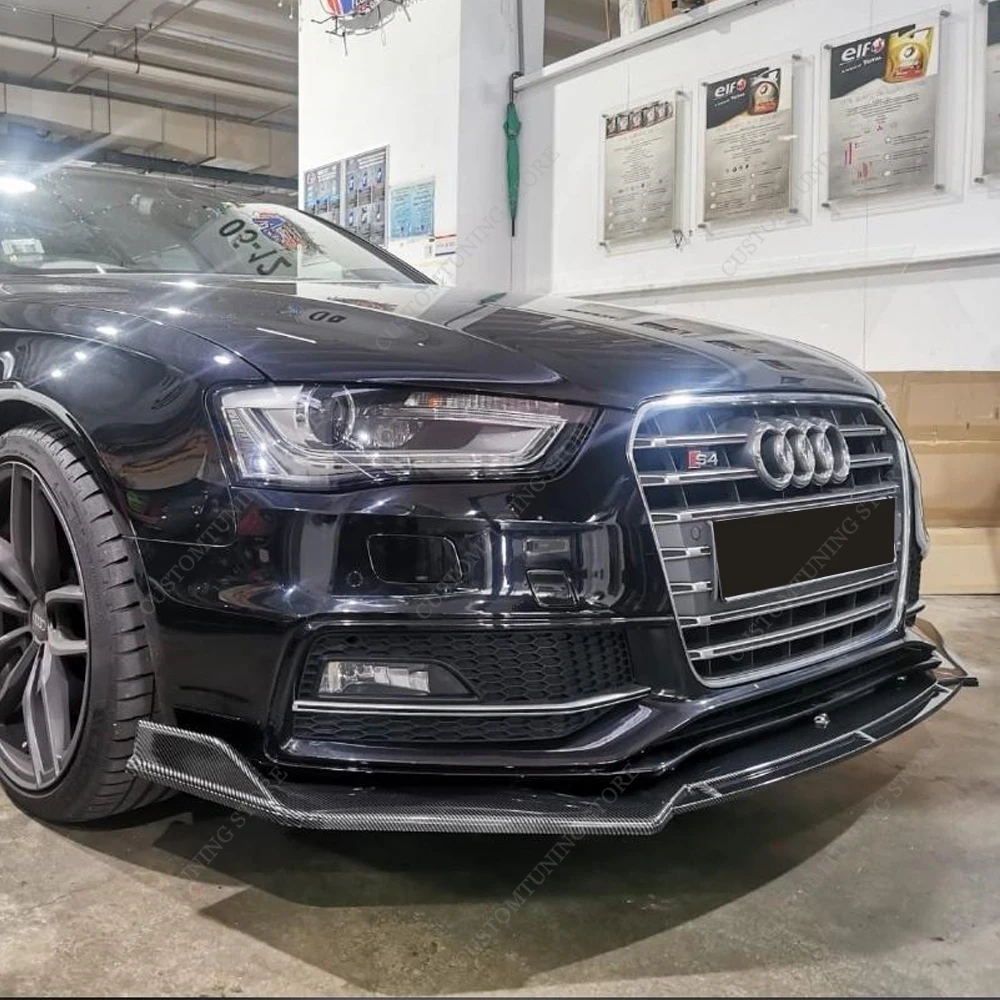 For-Audi-A4-B8-B8-5-Car-Front-Bumper-Lip-Spoiler-Splitter-Diffuser-A4 ...