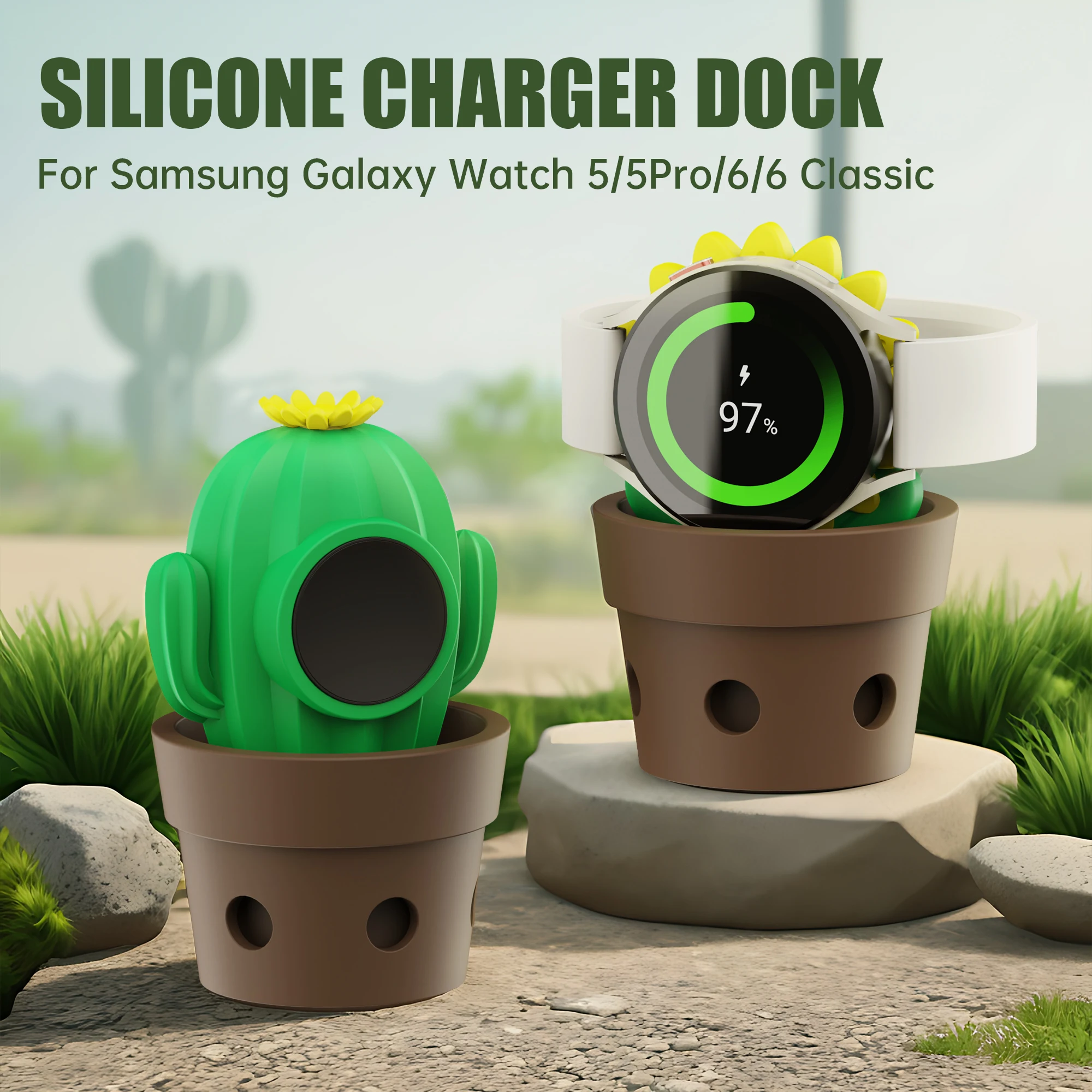 Silicone-Charger-Dock-Holder-For-Samsung-Galaxy-Watch-Ultra-7-6-5-40 ...
