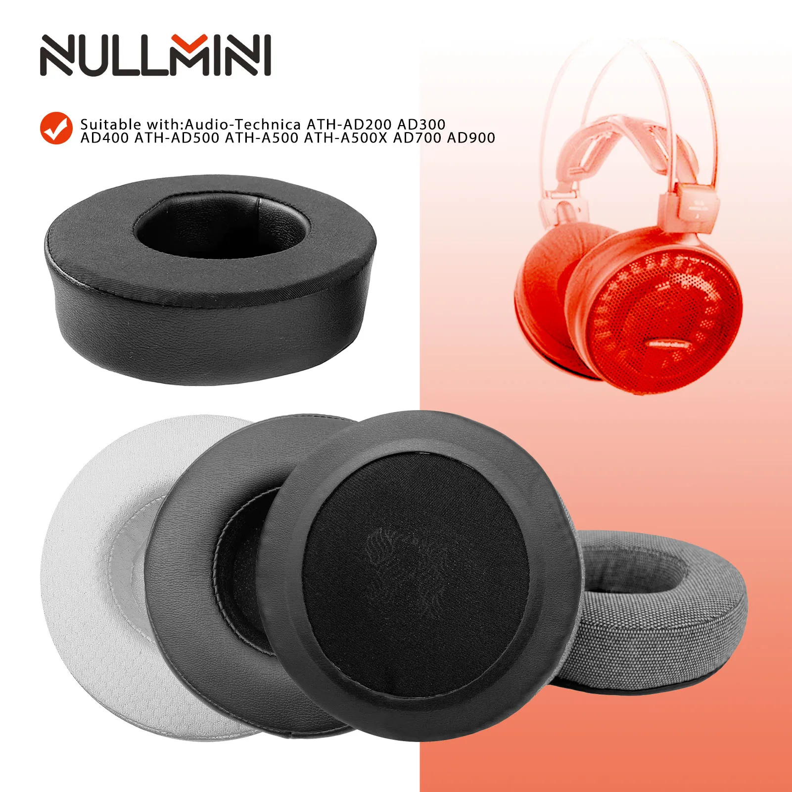 NullMini Replacement Earpads for Audio-Technica ATH-AD200 AD300 AD400 ...