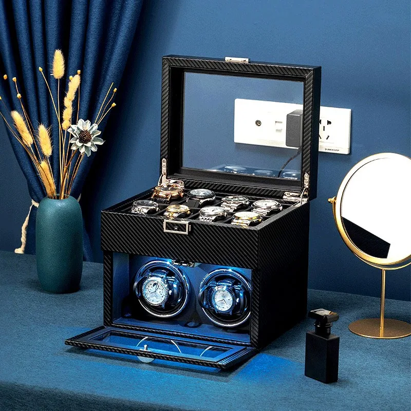 Automatic-Mechanical-Watch-Winder-with-Zero-Magnetism-Watch-Box-Safe ...