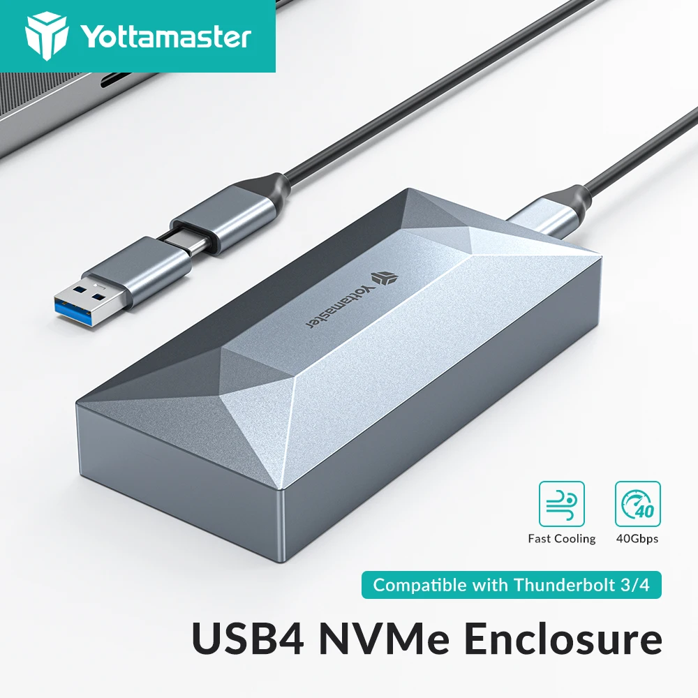 Yottamaster-USB4-M-2-NVMe-SSD-Enclosure-40Gbps-Type-C-High-Speed ...