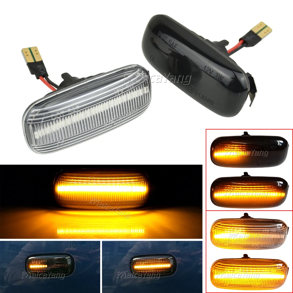 2pcs Car Dynamic Flashing Blinker Side Marker Light For Audi A3 S3 8p ...