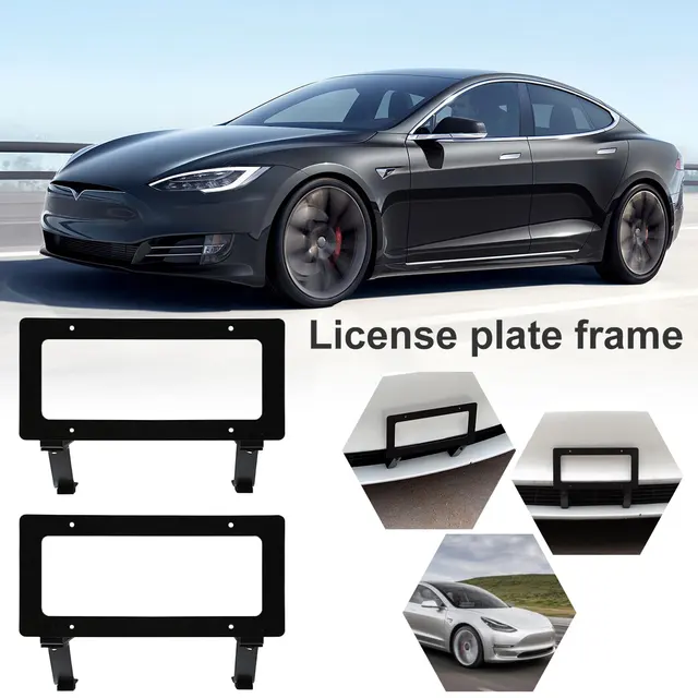 License Plate Frame for Tesla Model 3/Y 2017-2021 Modification Free ...