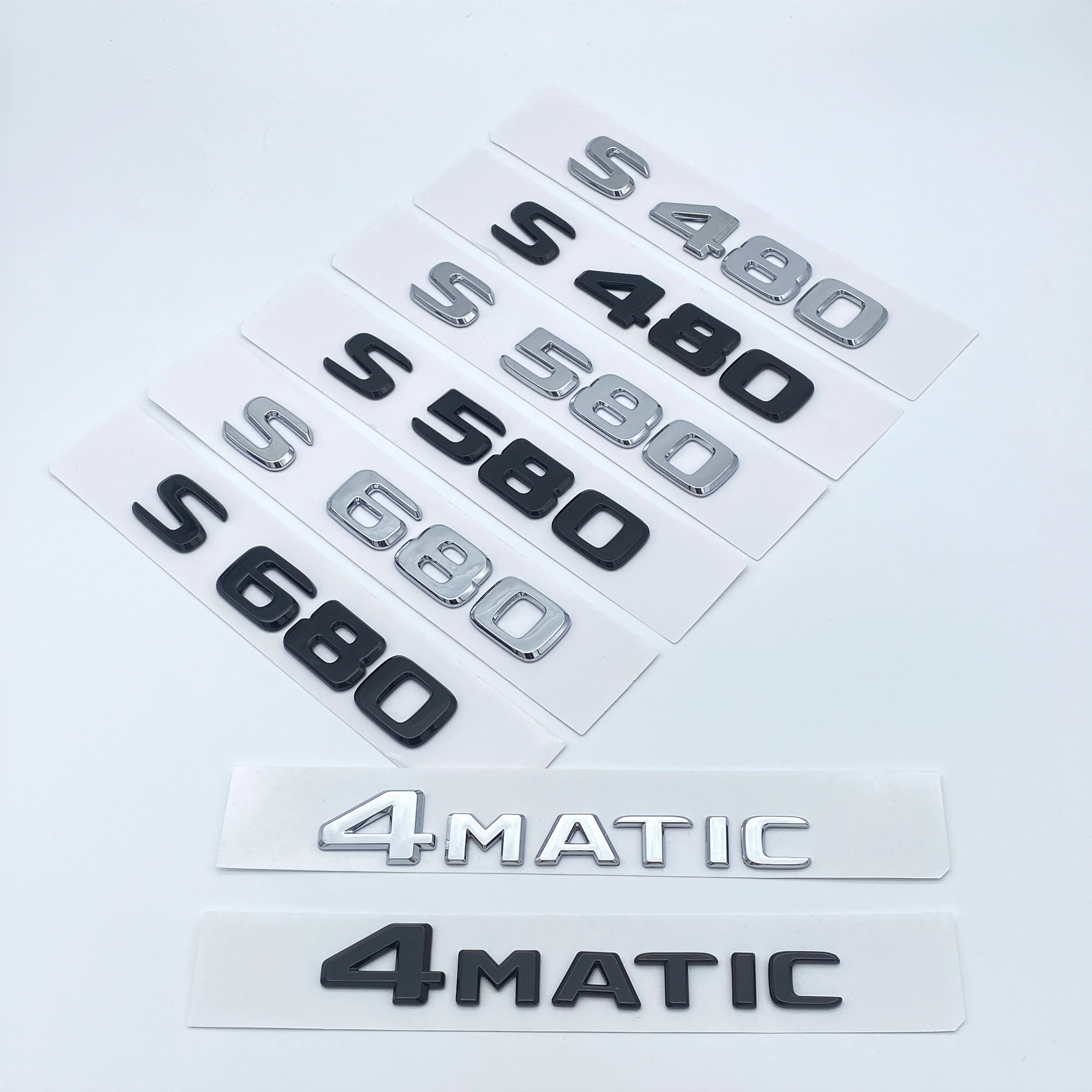 메르세데스 벤츠 S W222 W223 용 ABS 엠블럼, 광택 블랙 실버 S450 S480 S500 S560 S580 S600 S680 S350d S400d S500L ...