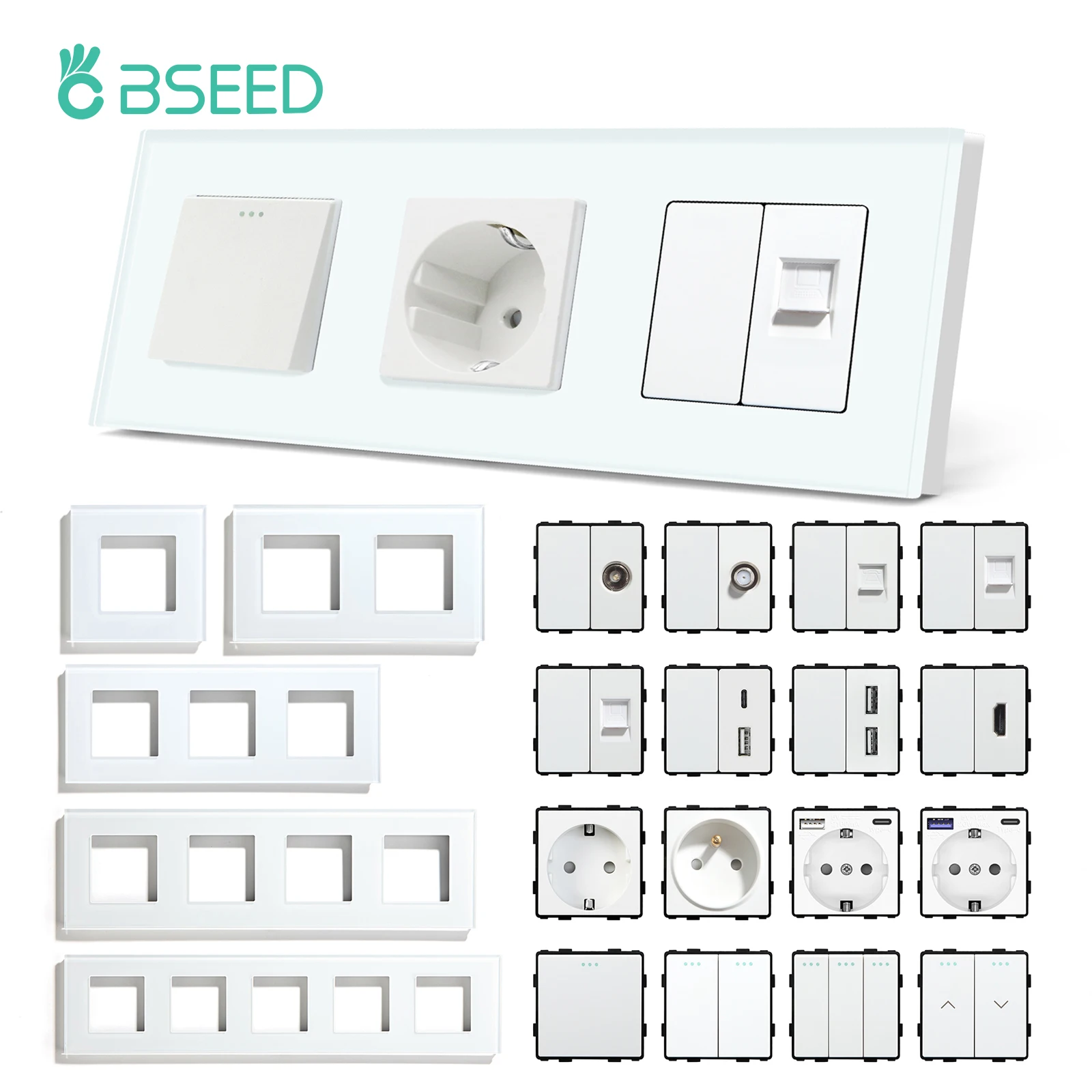 BSEED-Mechanical-Button-Switches-TV-ST-CAT5-RJ45-Plug-Type-c-USB-EU ...