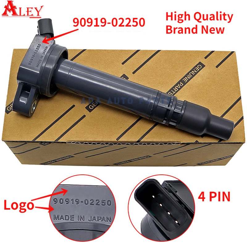New 9091902250 90919 02250 90919-02250 Ignition Coil For Toyota 4 ...