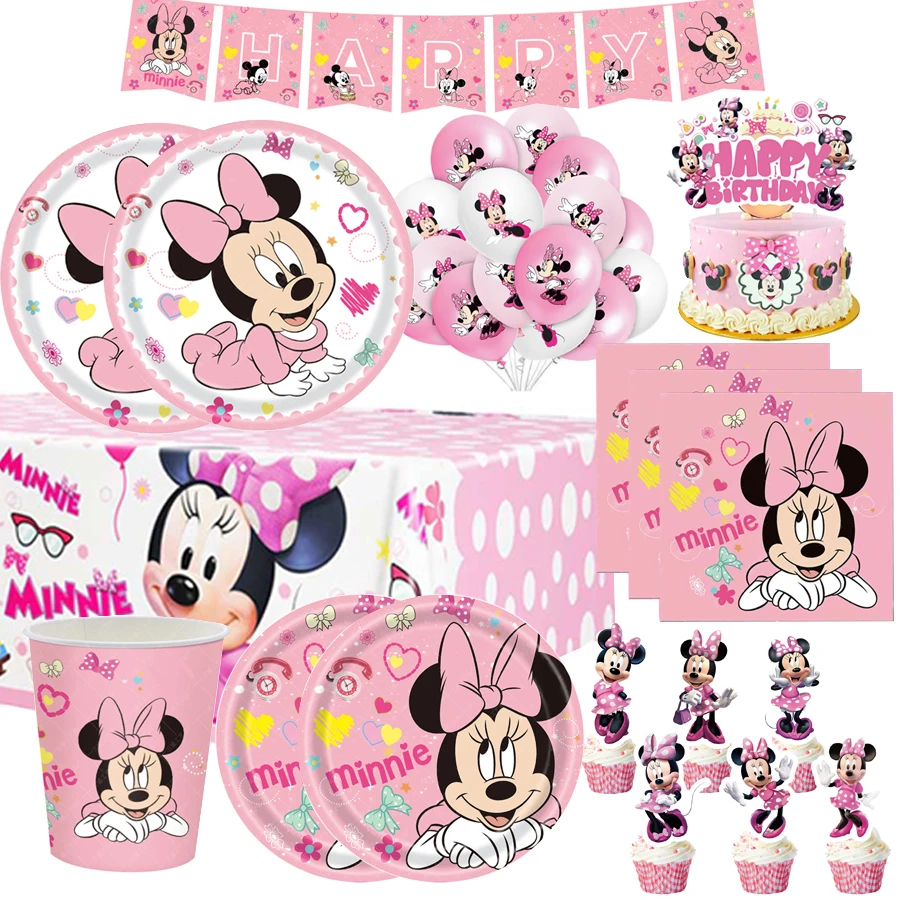 Beb-Minnie-Mouse-suministros-de-fiesta-de-cumplea-os-de-Minnie-Mouse-decoraciones-para-insumos ...