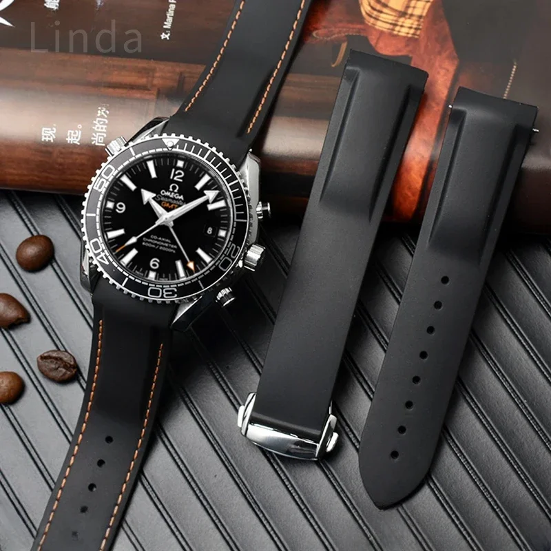 Correa-de-reloj-para-Omega-Haima-correa-de-reloj-de-silicona-Super ...