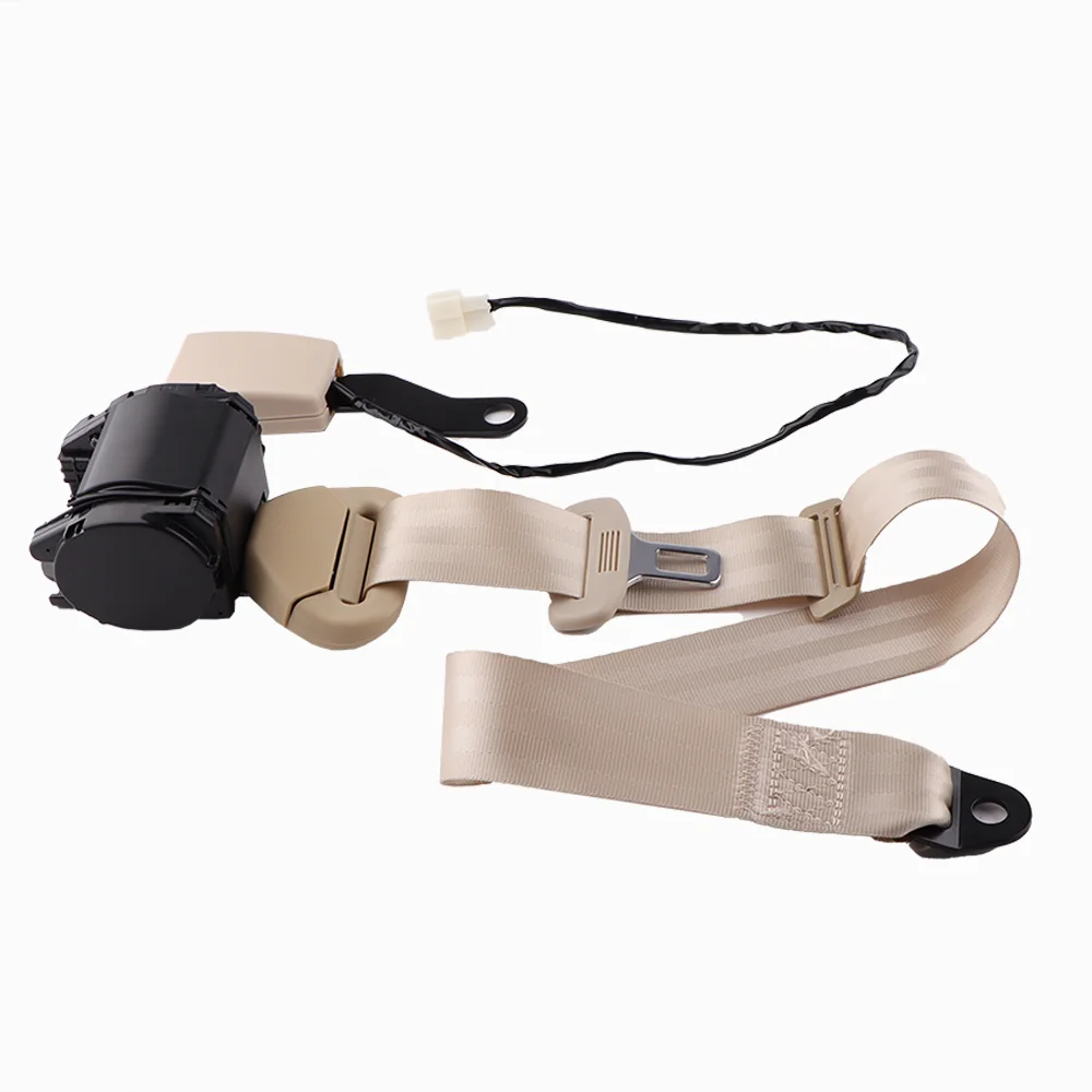 Universal-Beige-3-Point-Car-Safety-Seat-Belts-Laps-Retractable-With ...