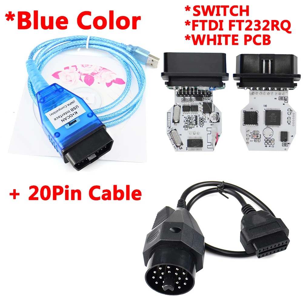 Interfaz de diagnóstico USB, Chip completo 2022 para K DCAN K + CAN ...