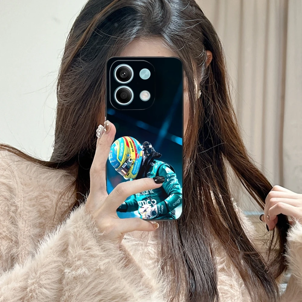 Fernando Alonso Racing Inspired Black Phone Case Cover for Redmi Note9 (Z4)