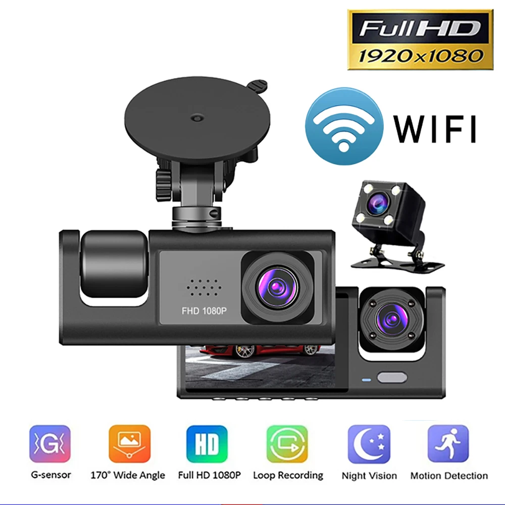 Car DVR WiFi Dash Cam Rear View Vehicle Camera Full HD 1080P Car Drive ...