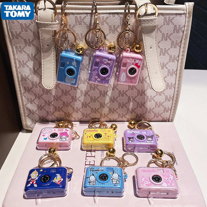 Kawaii Kuromi My Melody Glowing Camera Model Keychain Anime Sanrios ...