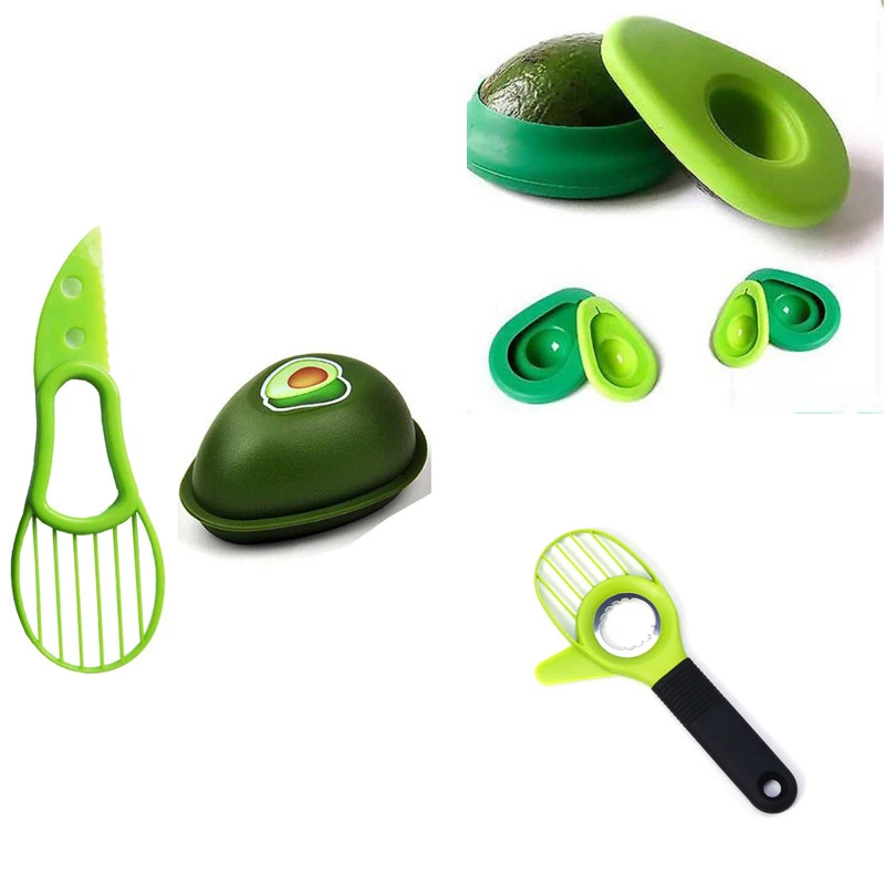 3 In 1 Kitchen Gadget Avocado Saver Avo Keeper Slicer Cutter Knife ...