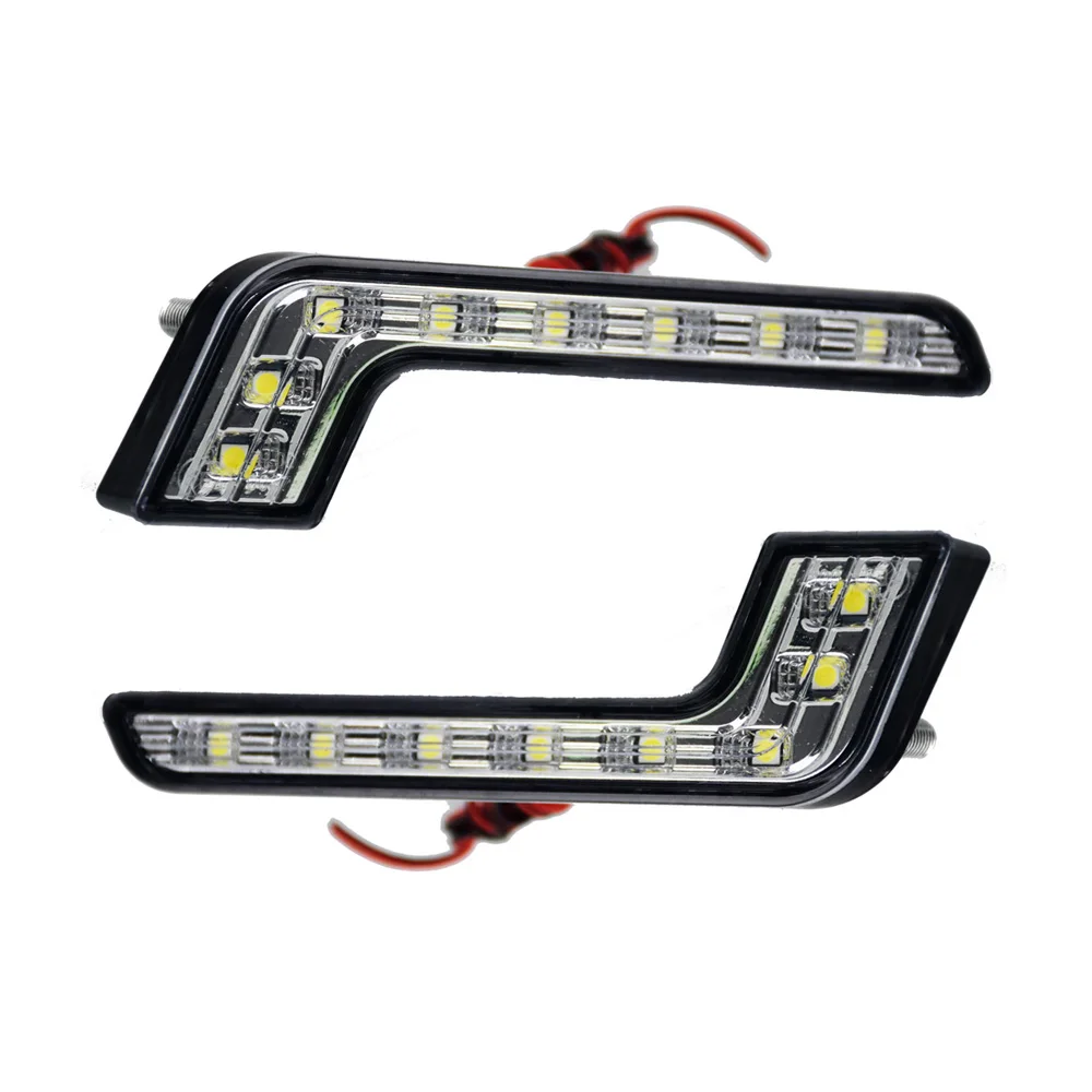 12V-Car-Daytime-Running-Lights-6000-6500K-L-Shape-8-LED-DRL-Fog-Lamps ...