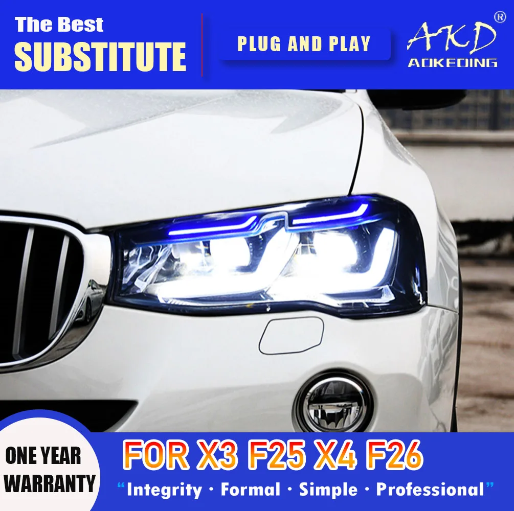 Akd Head Lamp For Bmw X3 F25 Led Headlight 2010-2017 Headlights X4 F26 F98 Drl Turn Signal High ...